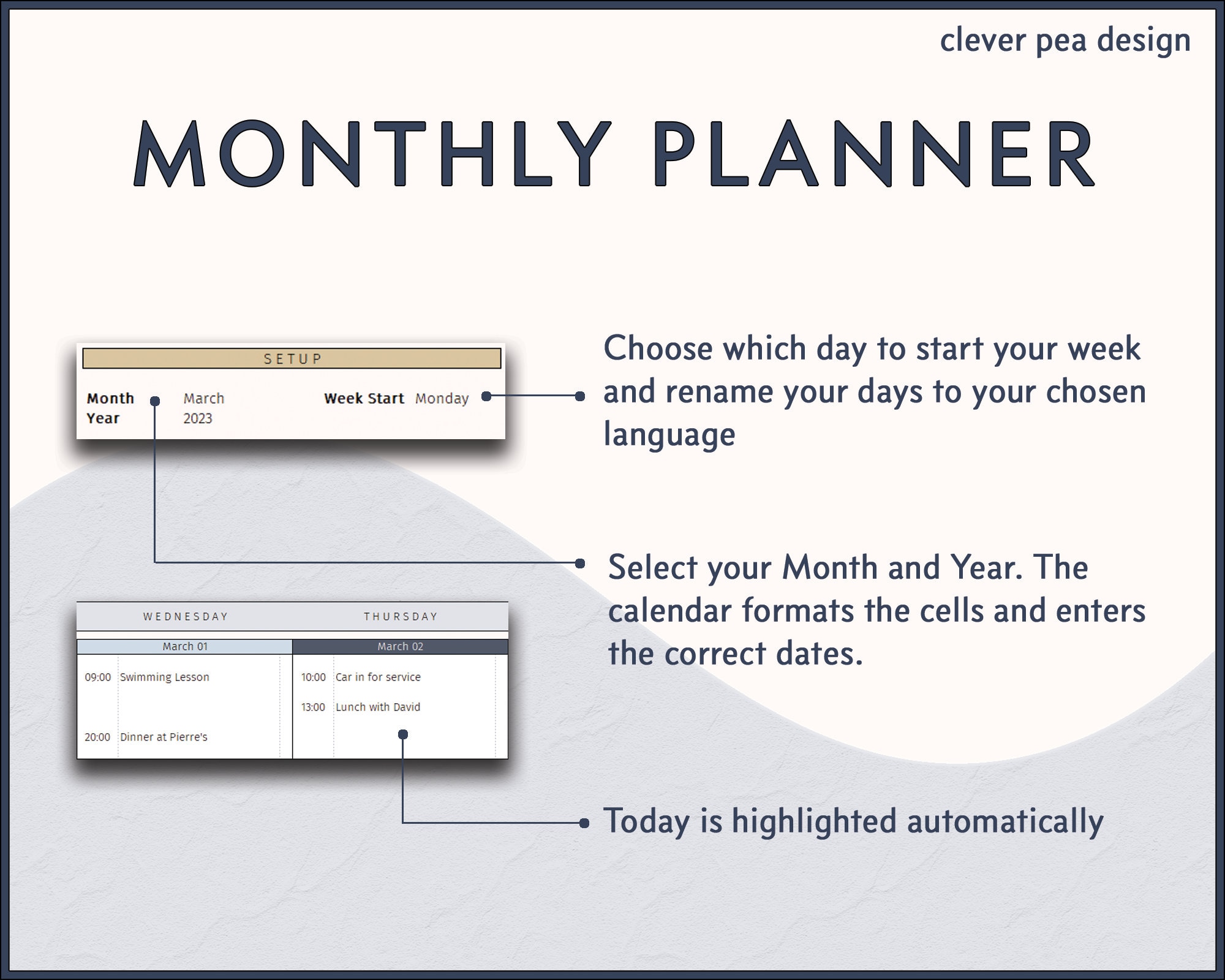 Monthly Planner Google Sheets Template: Task Schedule (digital Download ...
