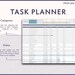 Task Planner Excel Template | Digital Planner | Digital Smart Task List ...