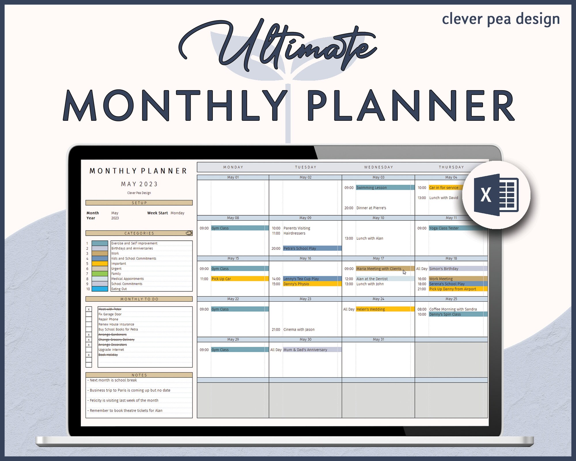 Ultimate Student Planner Bundle: Excel Templates (digital Download) - Etsy