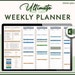 Weekly Planner Google Sheets Template Digital Planner Daily Task ...