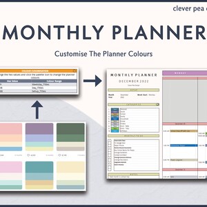 Monthly Planner Google Sheets Template: Task Schedule (digital Download ...