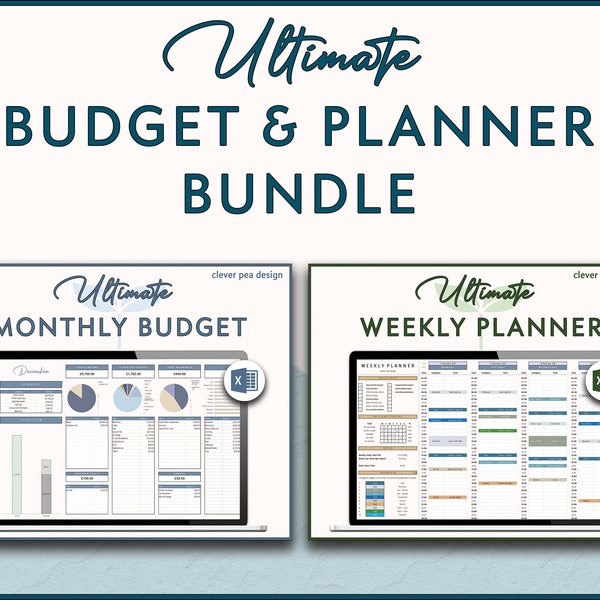 Weekly Planner Google Sheets Template Digital Planner Daily Task ...
