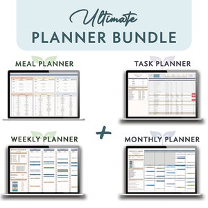 Ultimate Planner Bundle - Digital Planners Excel Template | Weekly ...