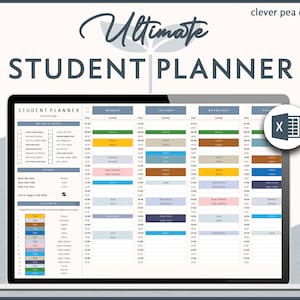 Student Planner Excel Spreadsheet | Assignment Tracker | College ...