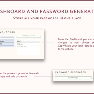 Password Tracker and Manager Google Sheets Template | Password ...