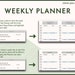 Weekly Planner Google Sheets Template Digital Planner Daily Task ...
