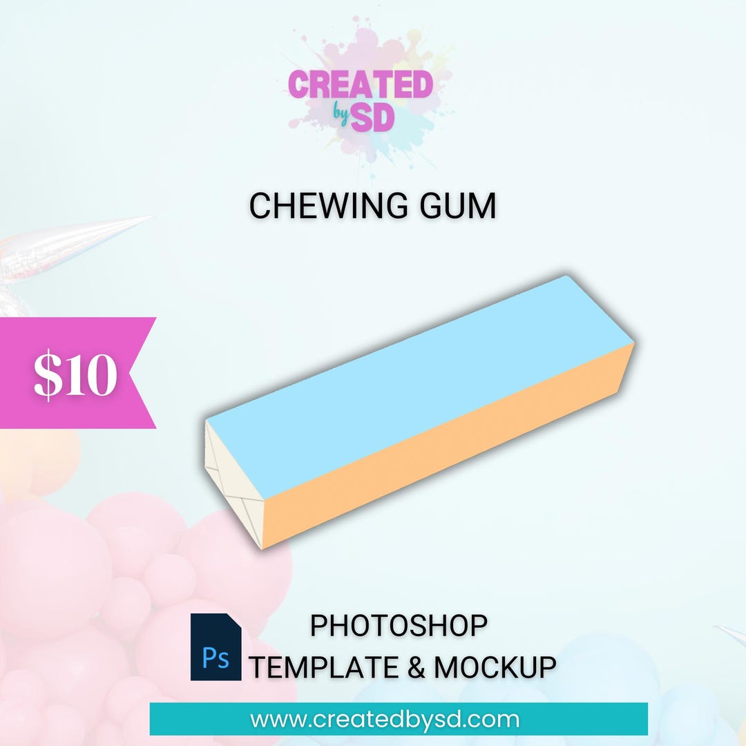 Chewing Gum Wrapper Template: Printable Party Favor (PS Template) - Etsy