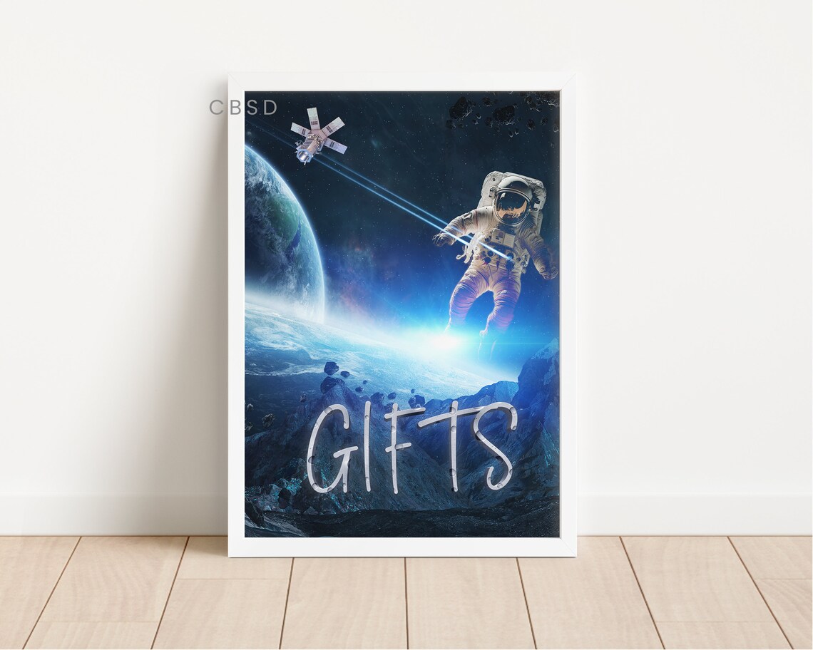 Space Theme Birthday Party Gift Sign Space Printable Astronaut - Etsy