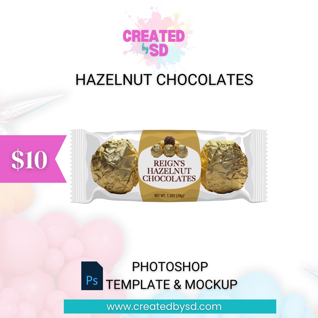 Chocolate Candy Wrapper Template: DIY Party Favors (PS Template) - Etsy
