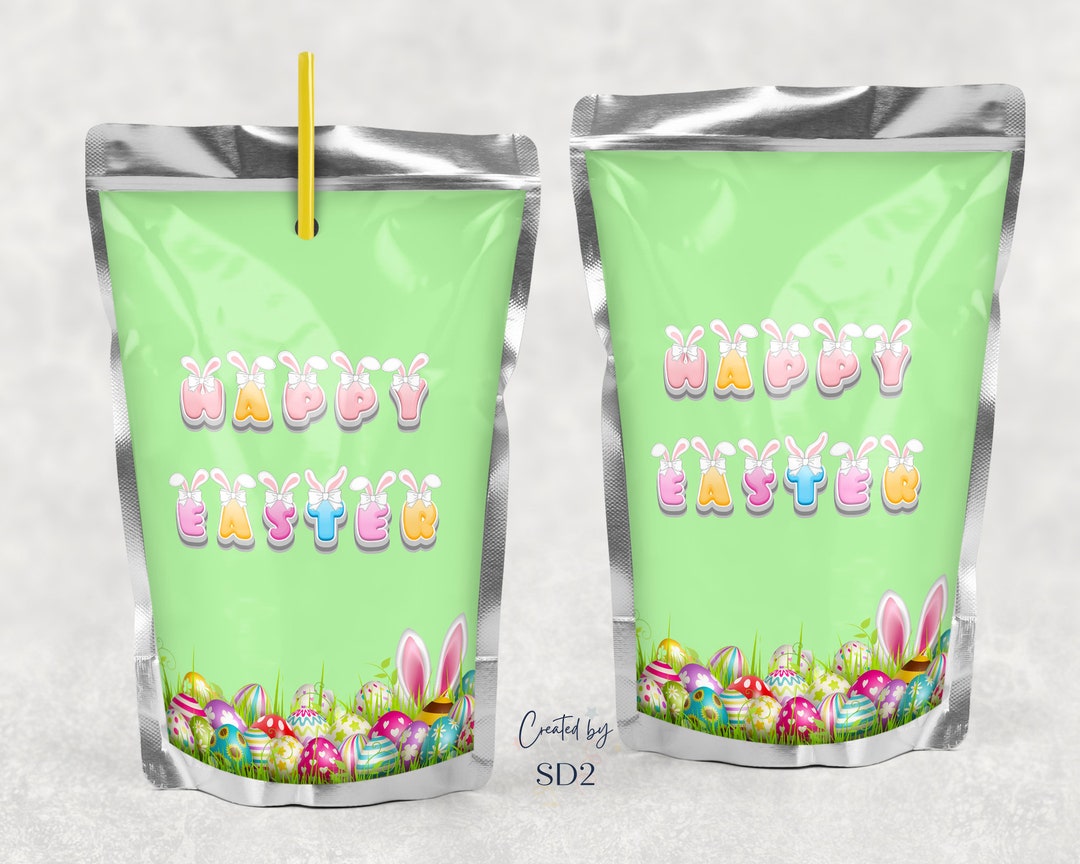 Easter Juice Labels Template Easter Bunny Spring Party Theme Juice Some ...