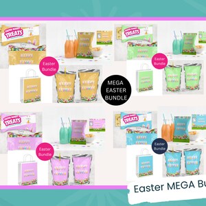 Mega Bundle Easter Bunny Templates Chip Bag Bundle Juice - Etsy