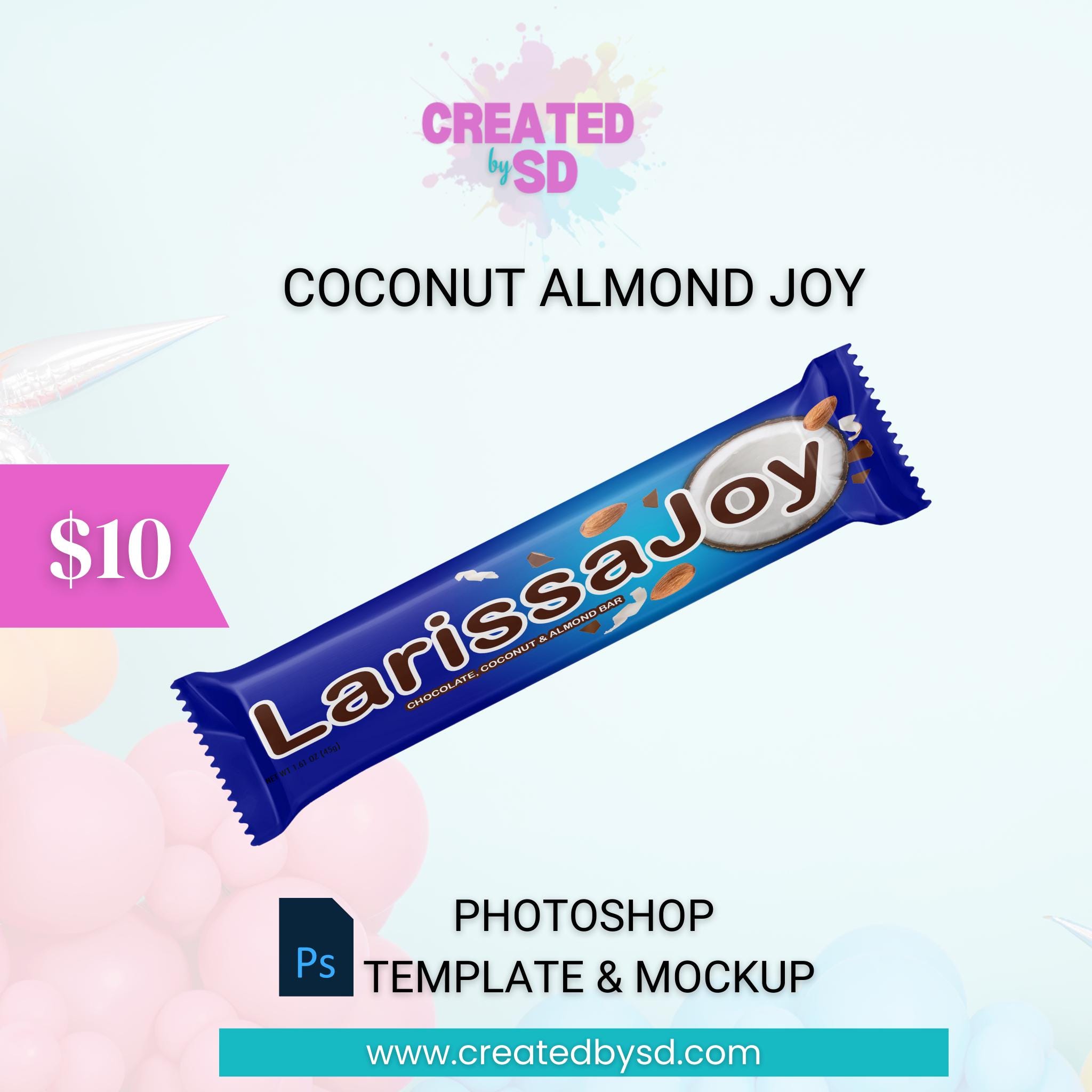 Candy Bar Template: Editable Chocolate Wrapper PSD Mockup - Etsy
