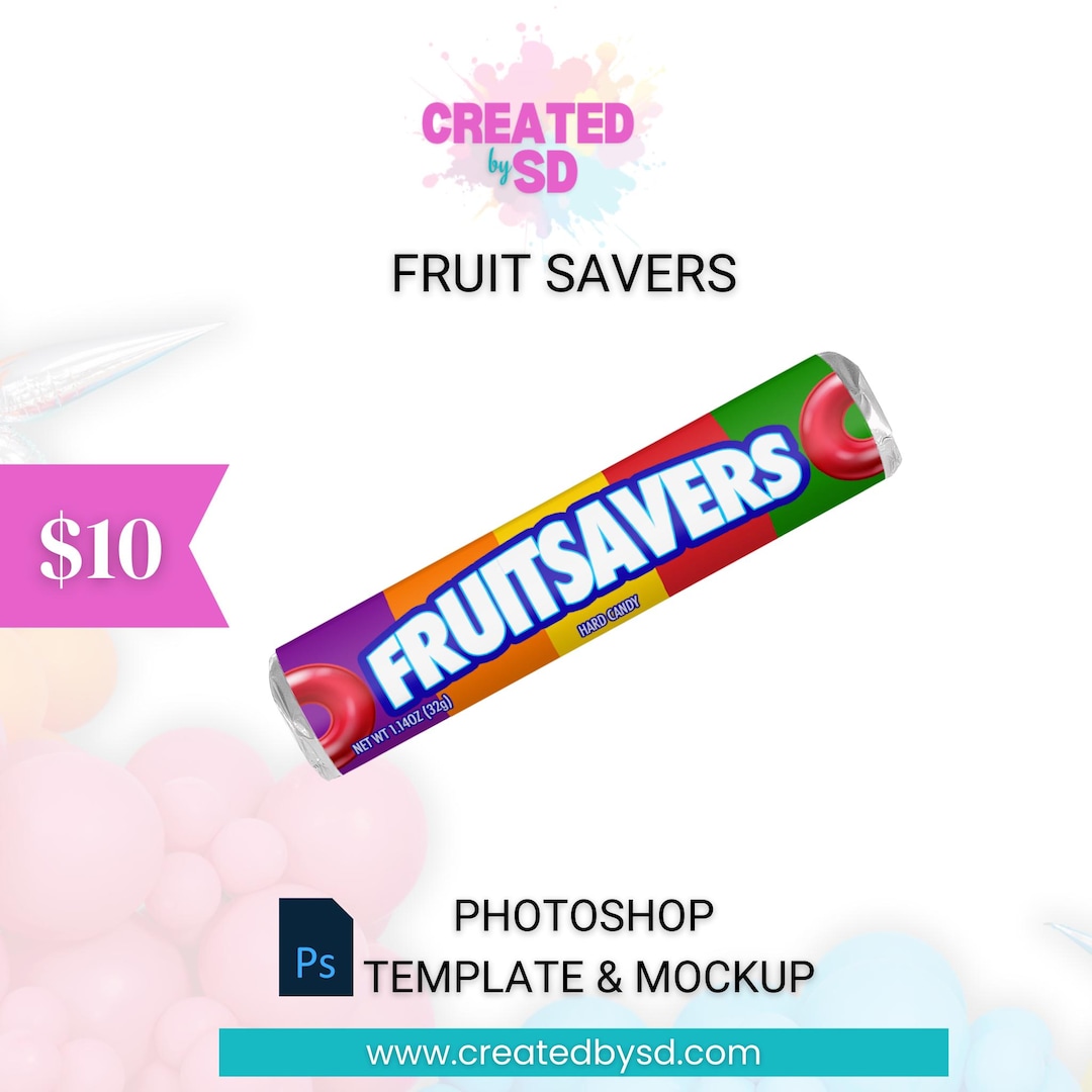 Fruit Snack Wrapper Template: Photoshop Mockup (digital Download) - Etsy