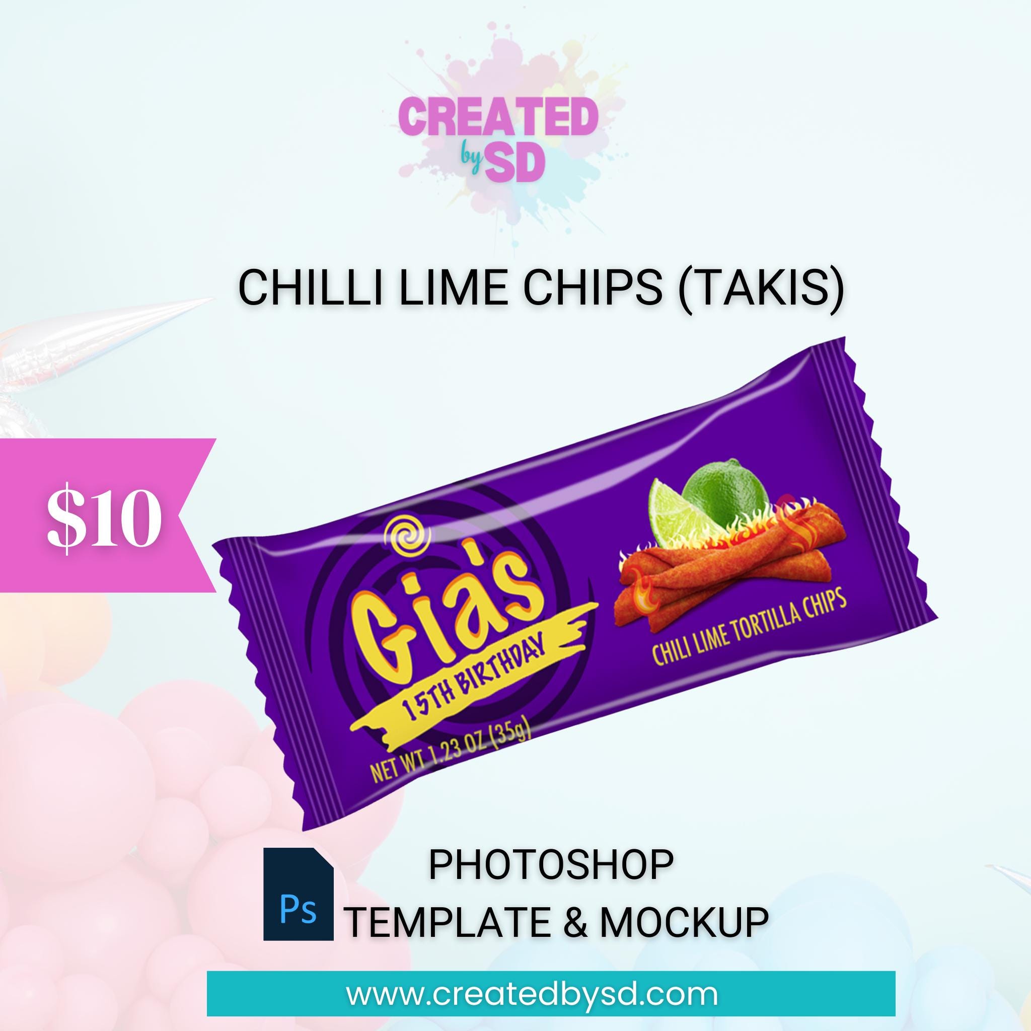Takis Chip Bag Wrapper Template: DIY Custom Chips (PS Template) - Etsy