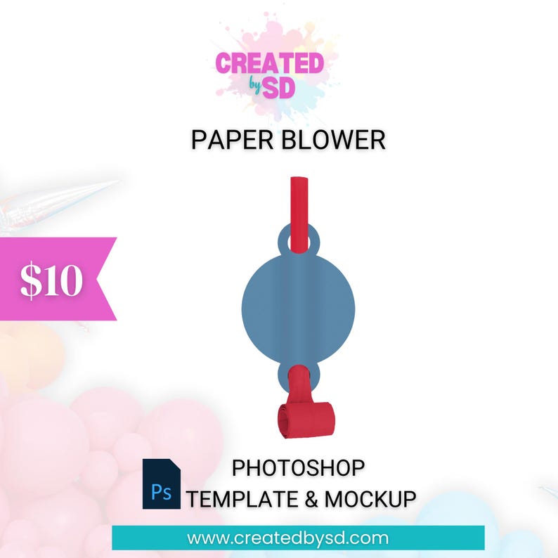 Paper Blower Template and Mockup - Etsy