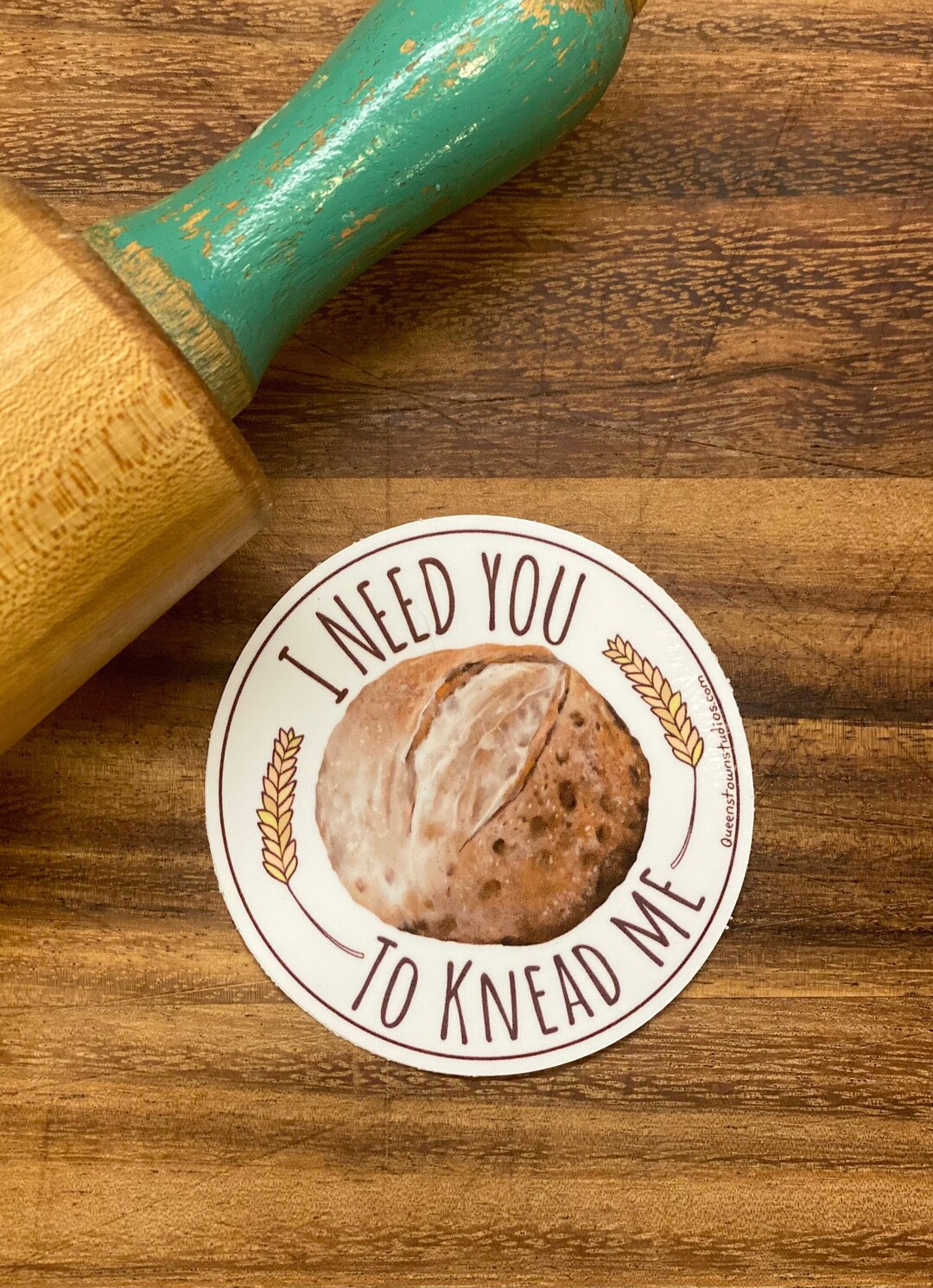 Sourdough Bread Vinyl Sticker, Knead Me, Gifts for Bread Bakers, Hand ...