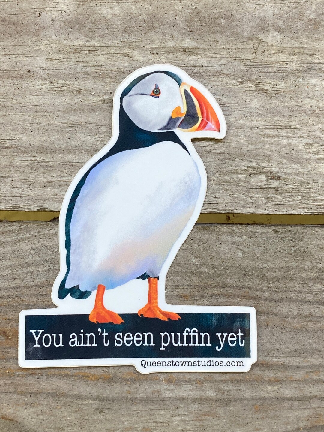 Puffin Pun Vinyl Sticker, Funny Birding Gift - Etsy
