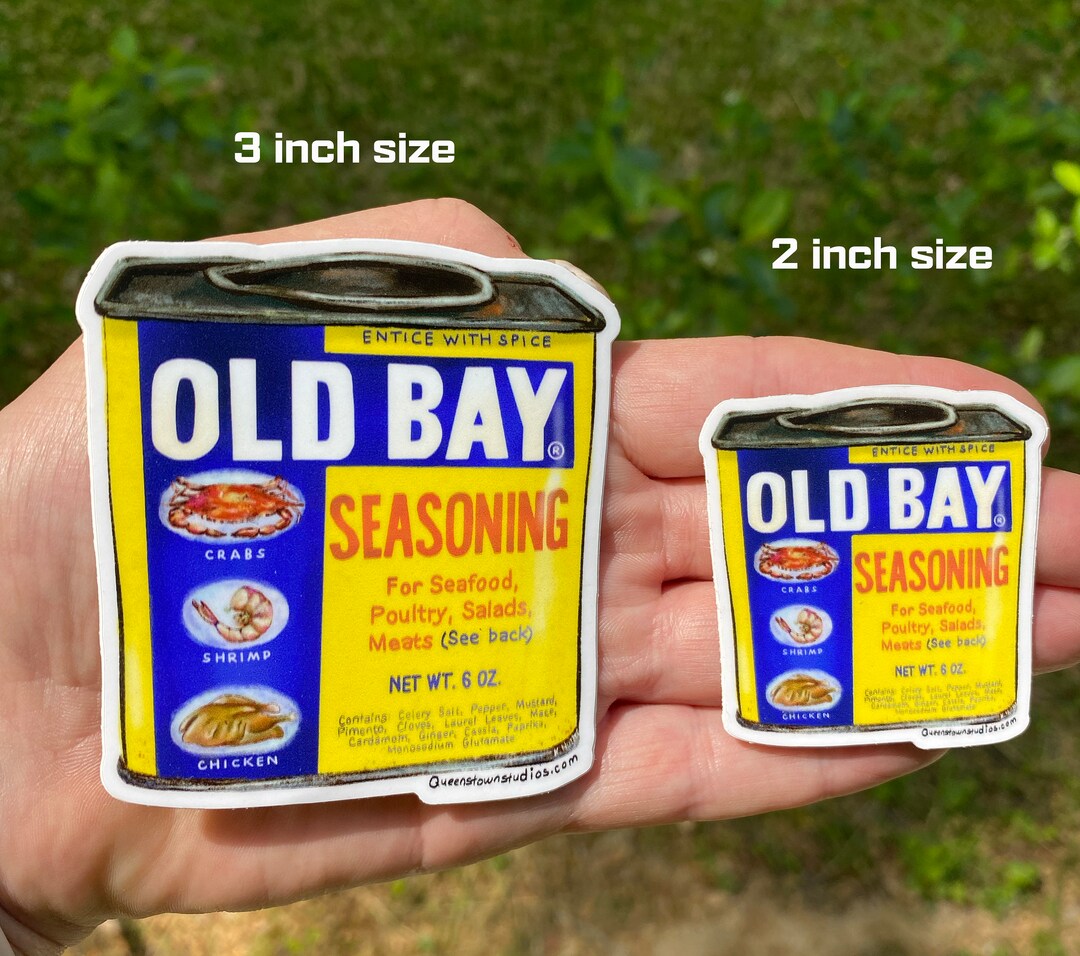 Vintage Old Bay ® Seasoning Tin, Vinyl Laptop Sticker, Waterproof Decal ...