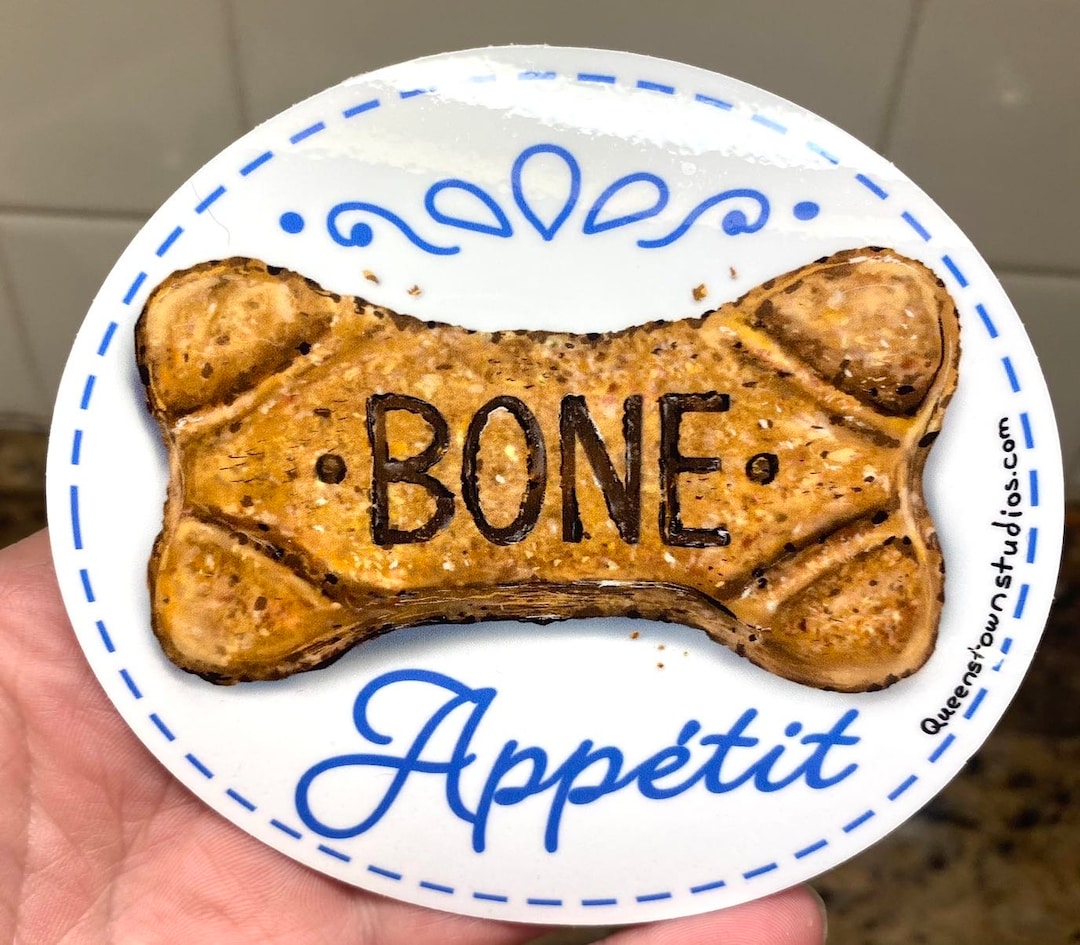 Dog Bone Sticker, Dog Treat Container Sticker, Waterproof Decal, Dog ...