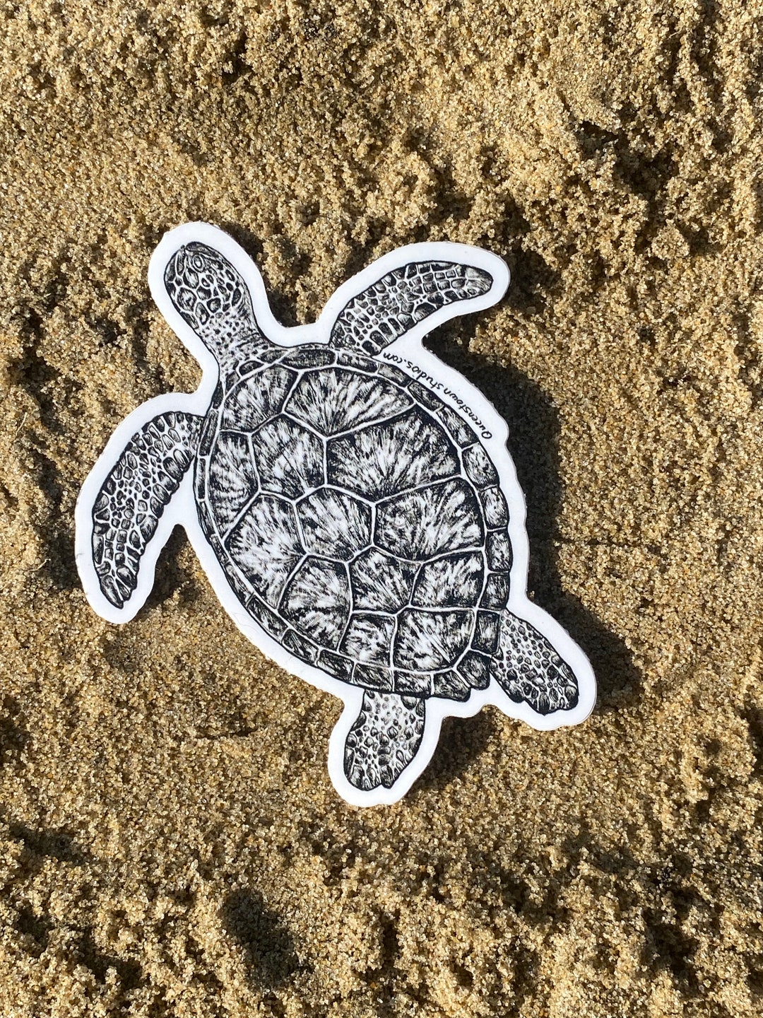 Sea Turtle Vinyl Sticker/for Hydro Flask, Water Bottle, Laptop/ From a ...