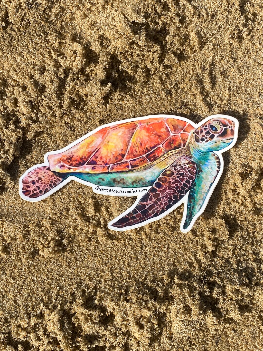 Ocean Sea Turtle Sticker, Hydroflask Decal, Turtle Label, Nature ...