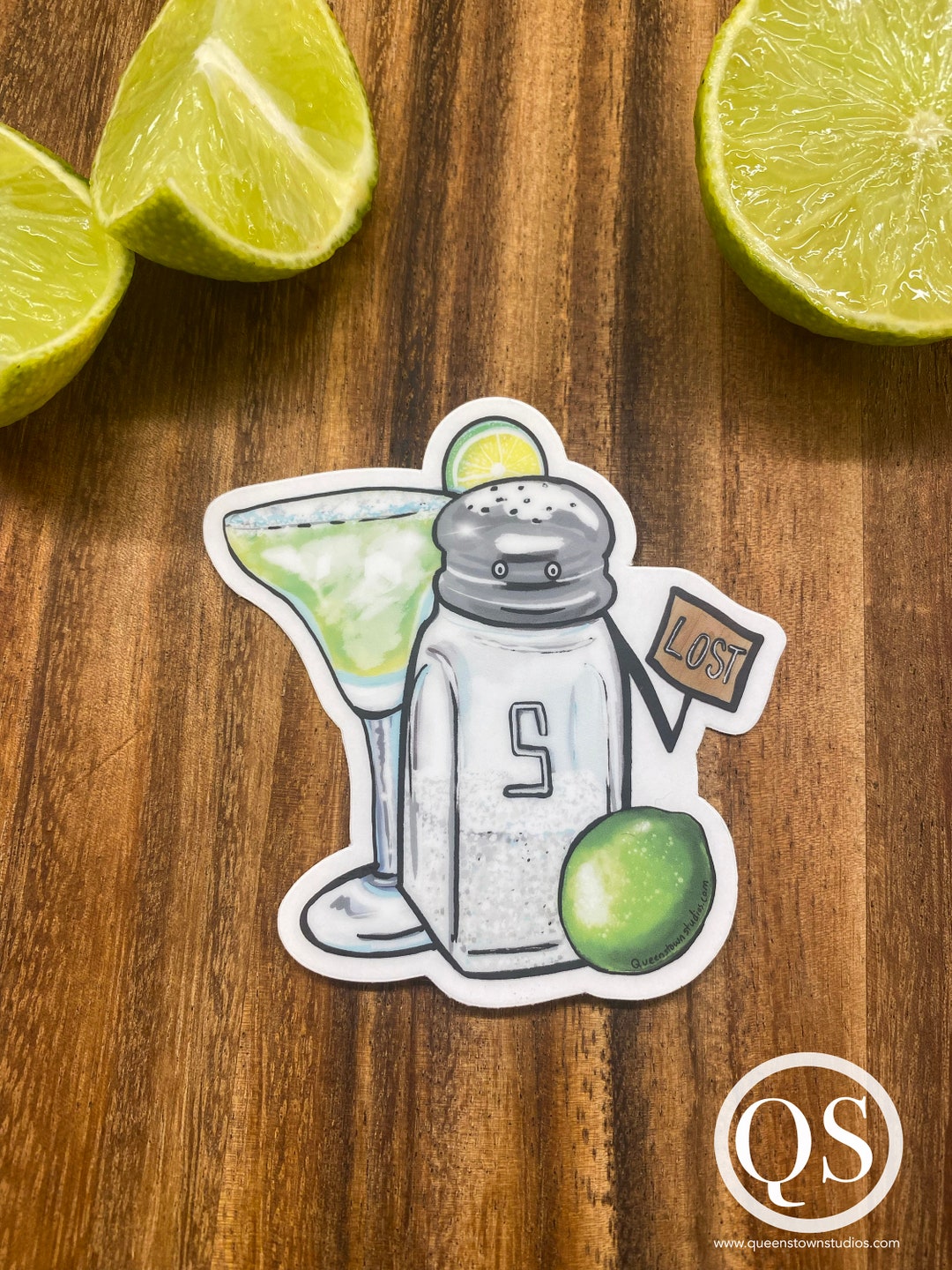 Lost Shaker of Salt Vinyl Sticker, Margarita Pun Art - Etsy