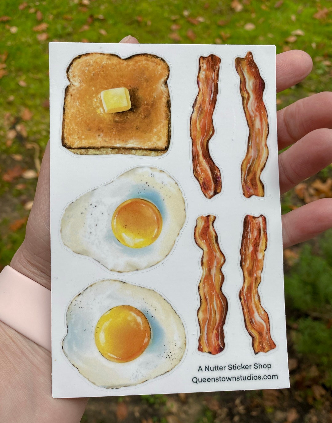 Breakfast Food Sticker Set, Eggs, Bacon, Toast Vinyl Decals - Etsy