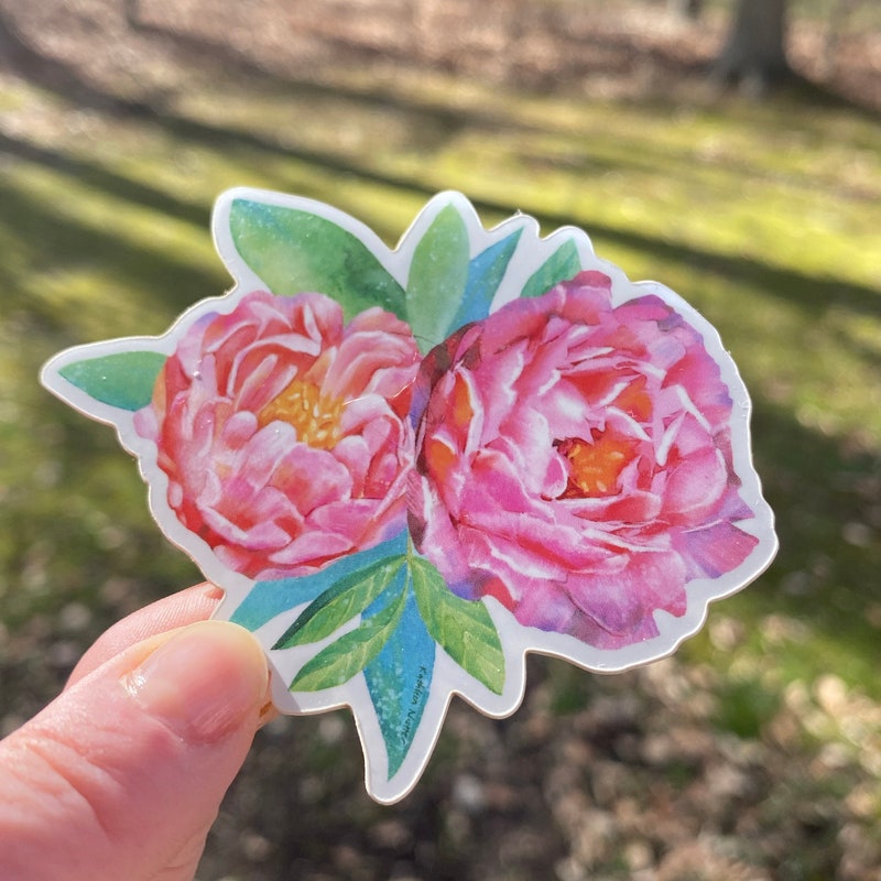 Peonies Stickers - Etsy