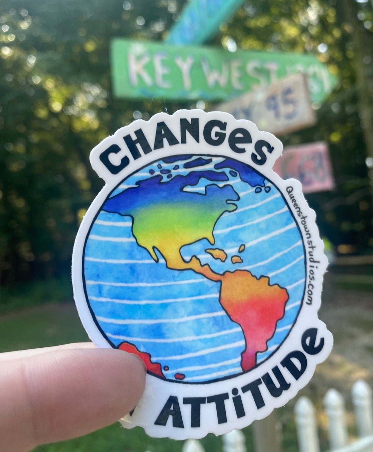 Changes in Attitude Vinyl Sticker Earth Decal for Tumblers - Etsy