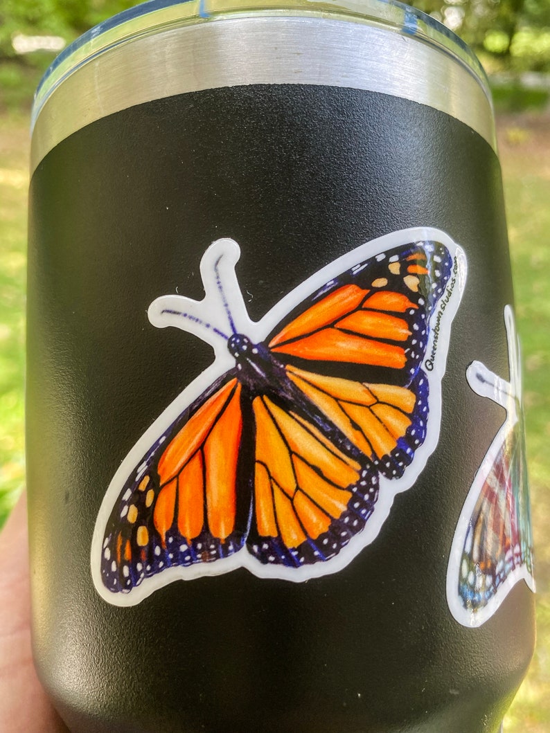 Monarch Butterfly Vinyl Sticker, Weather Resistant Decal - Etsy