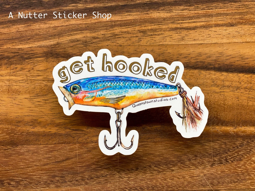 Fishing Lure Vinyl Sticker, Top Water Popper, From Hand Painted ...