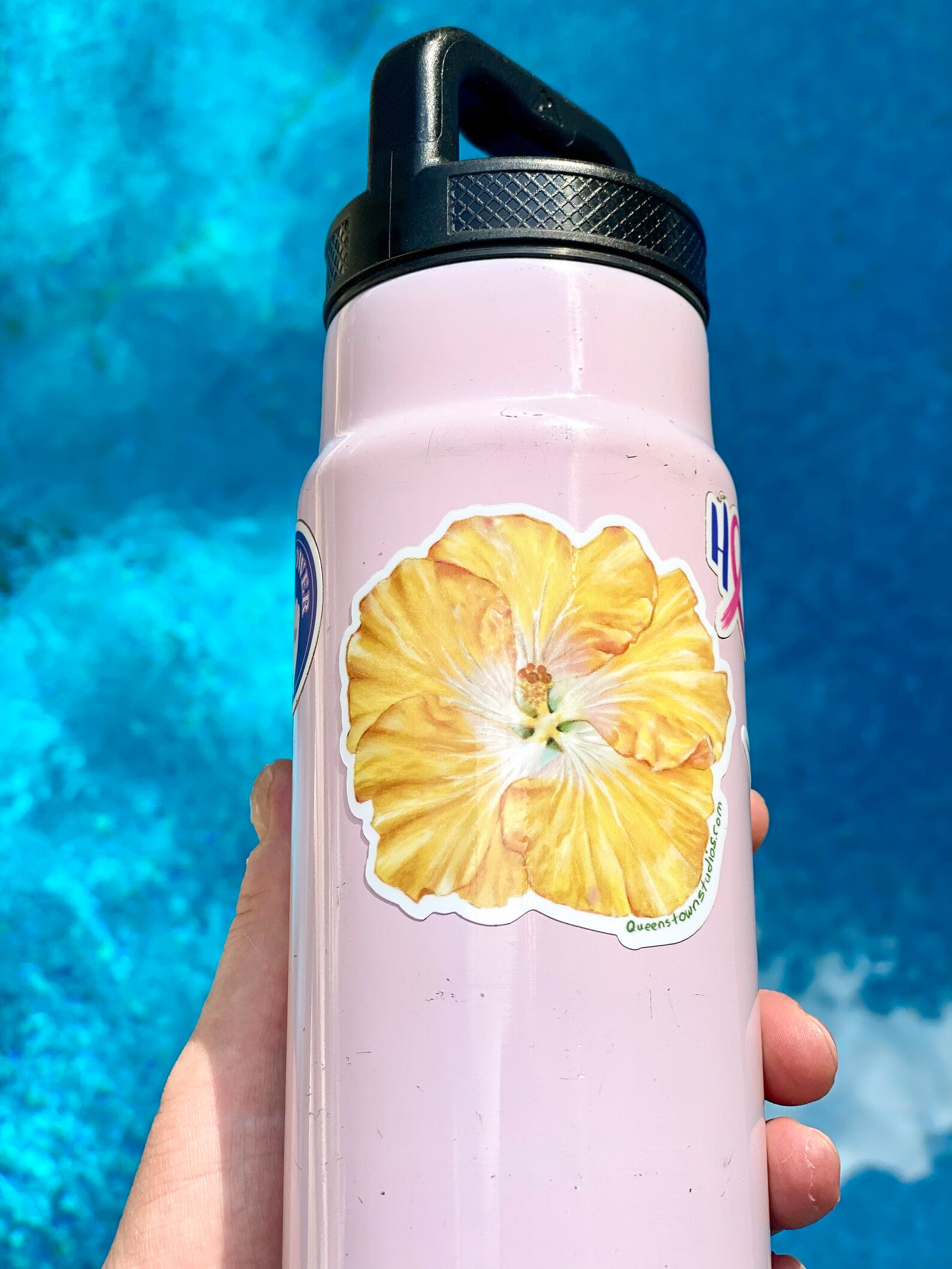 Hibiscus Flower Sticker, Hibiscus Decal, Flower Sticker, Laptop Sticker ...
