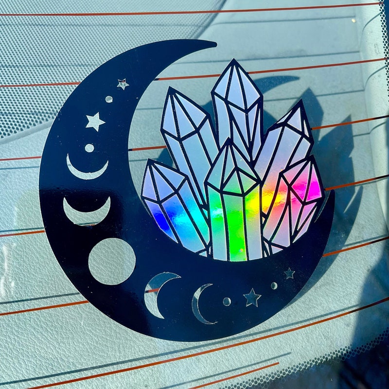 Car Decal Moon Crystal - Etsy