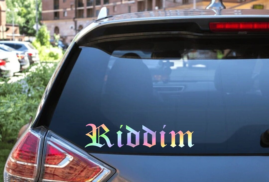 Riddim Holographic Vinyl Car Decal | EDM | Dubstep | Headbanger | Rave ...