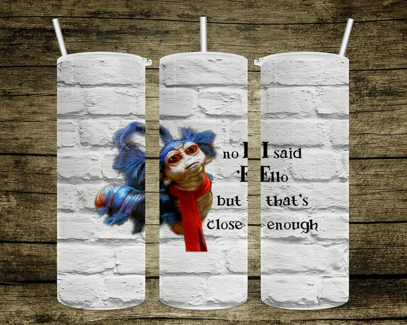 The Labyrinth Worm Sublimation Tumbler Wrap Tapered 20 Oz Skinny and ...