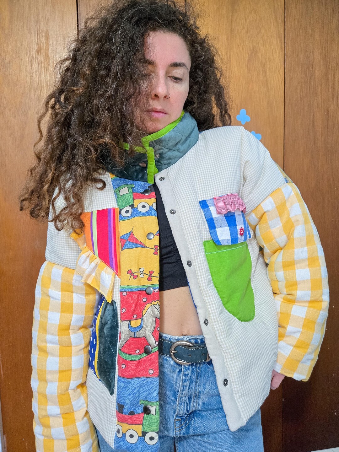 Handmade Puffer Jacket, One of a Kind Warm Jacket, Upcycled Sustainable ...