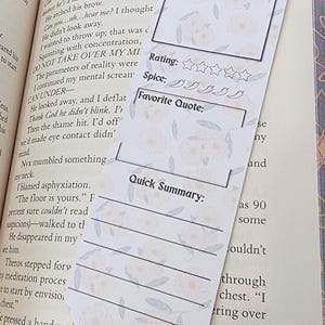 Review Bookmarks-floral - Etsy