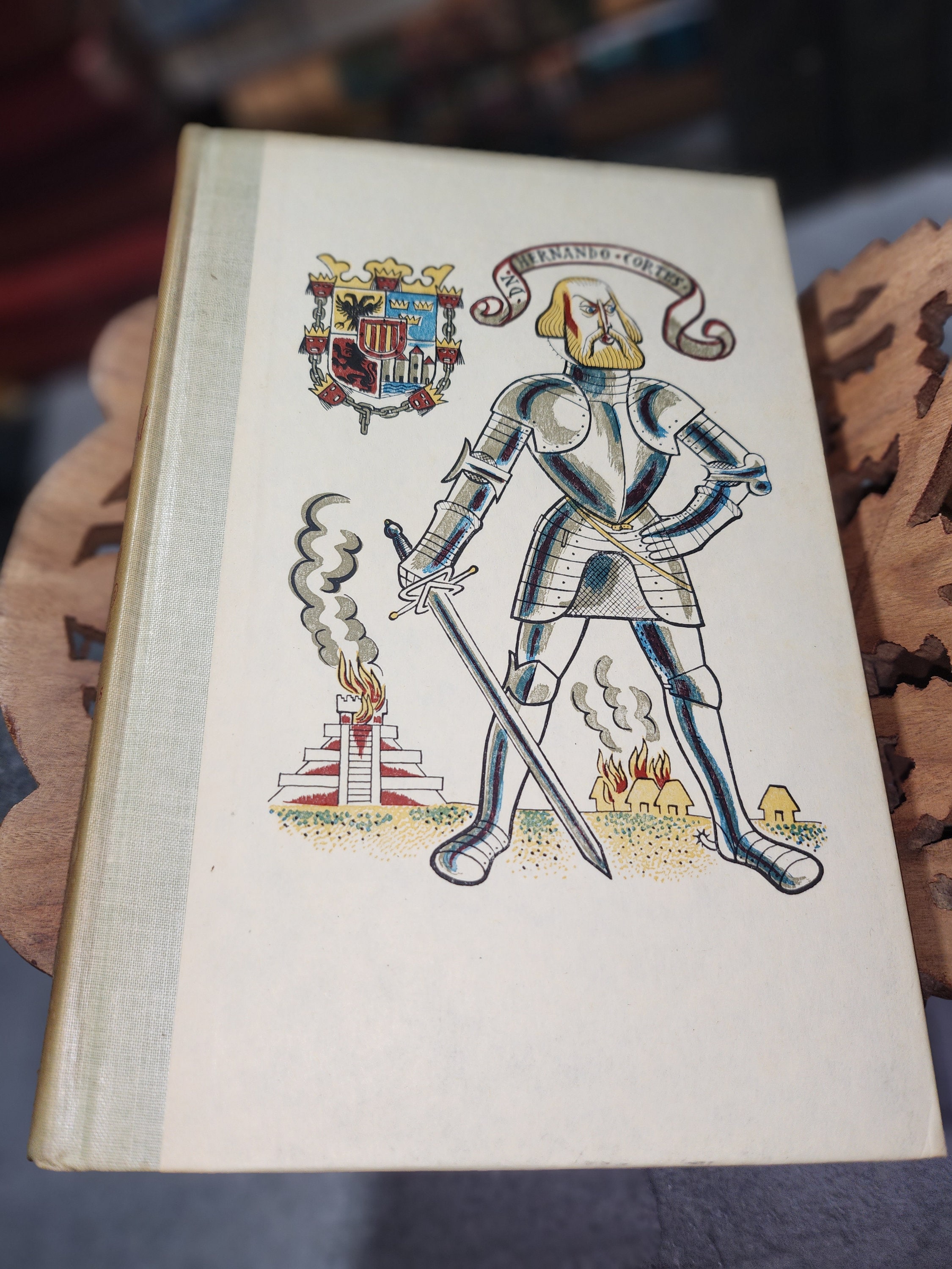 The Conquest of Mexico Prescott Miguel Covarrubias Heritage Press - Etsy