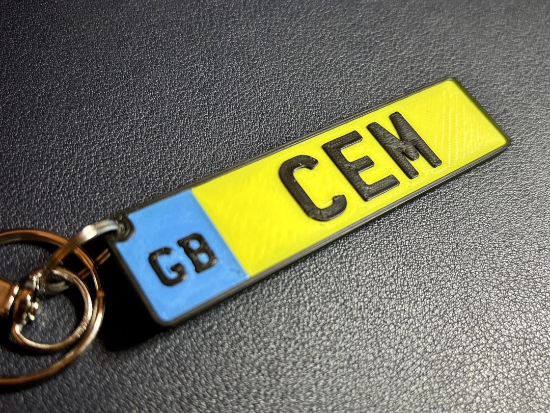 Personalized 3D Printed License Plate Style Name Keyring – Custom ...