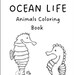 Ocean Life Coloring Book 23pgs - Etsy