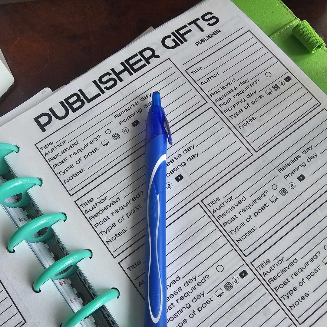 Publisher Gifts Printable Tracker for Bookstagram, Booktok, & Booktube ...