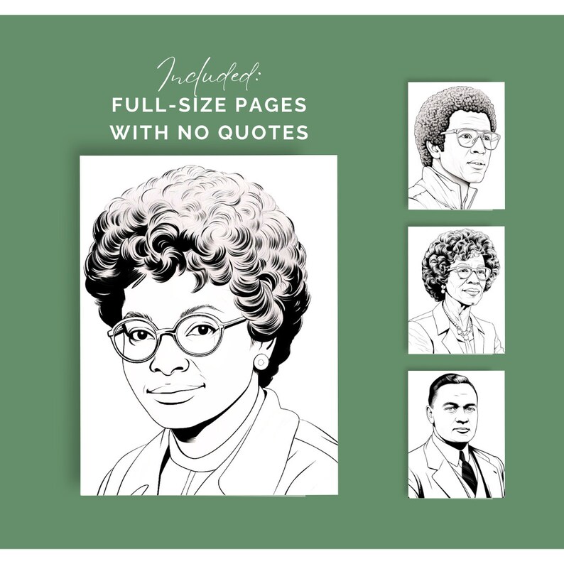 25 Black History Coloring Pages | 2 Versions Included | Black History ...