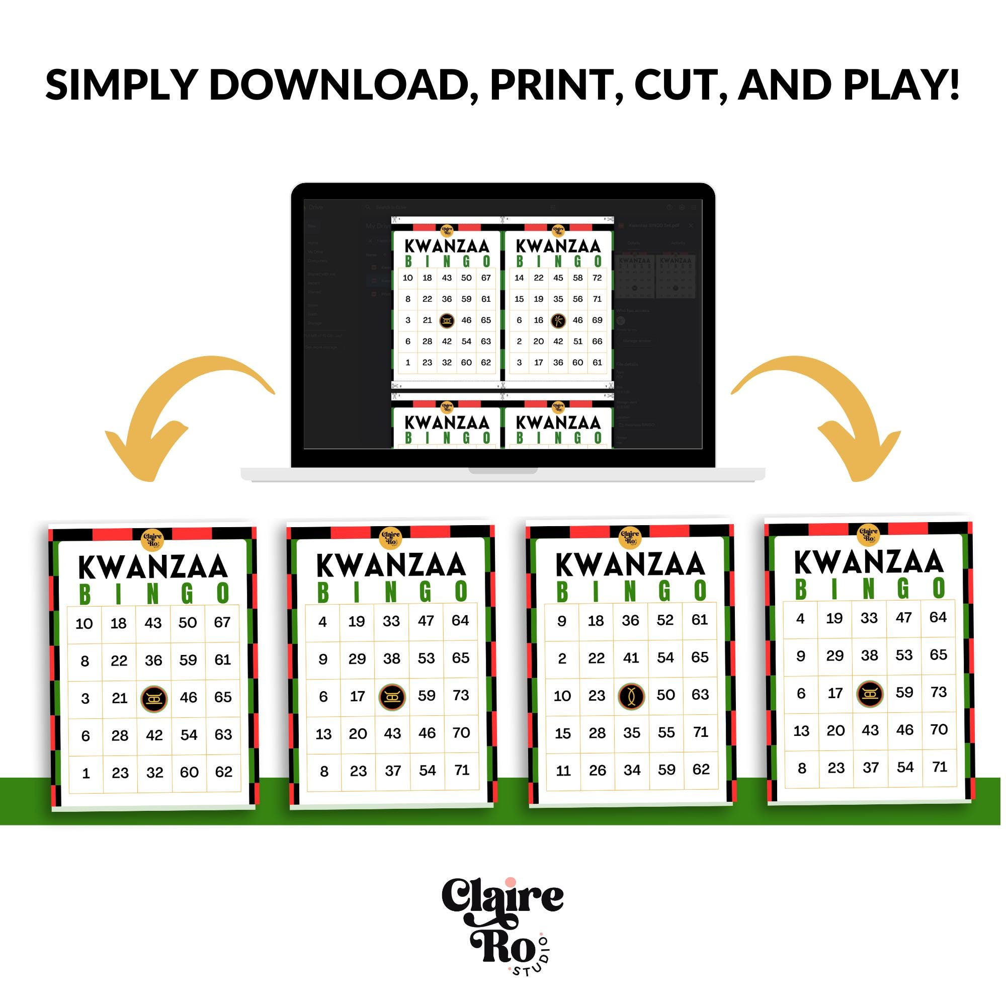70 Printable Kwanzaa Bingo Cards | 2 Card Sizes Included | Kwanzaa ...