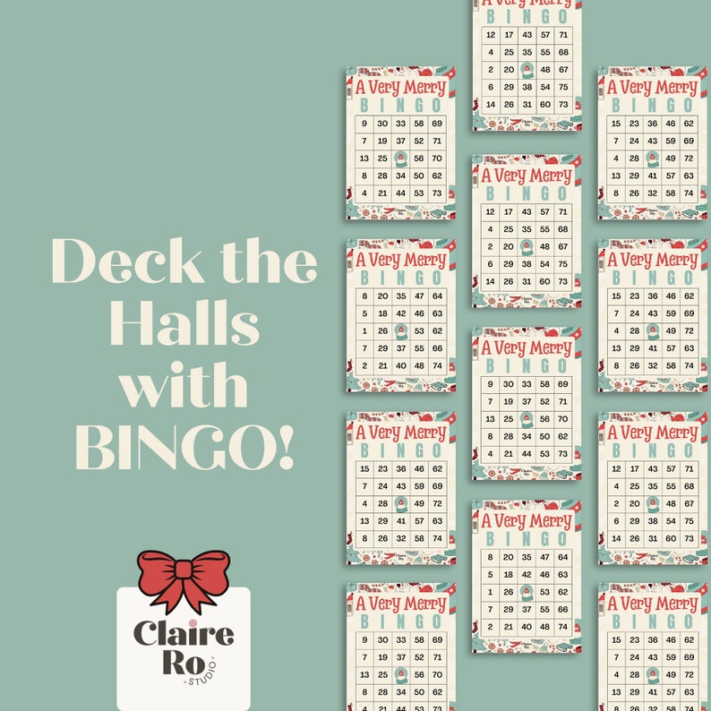 Christmas Bingo Printable | Printable Christmas Bingo Cards | Holiday ...