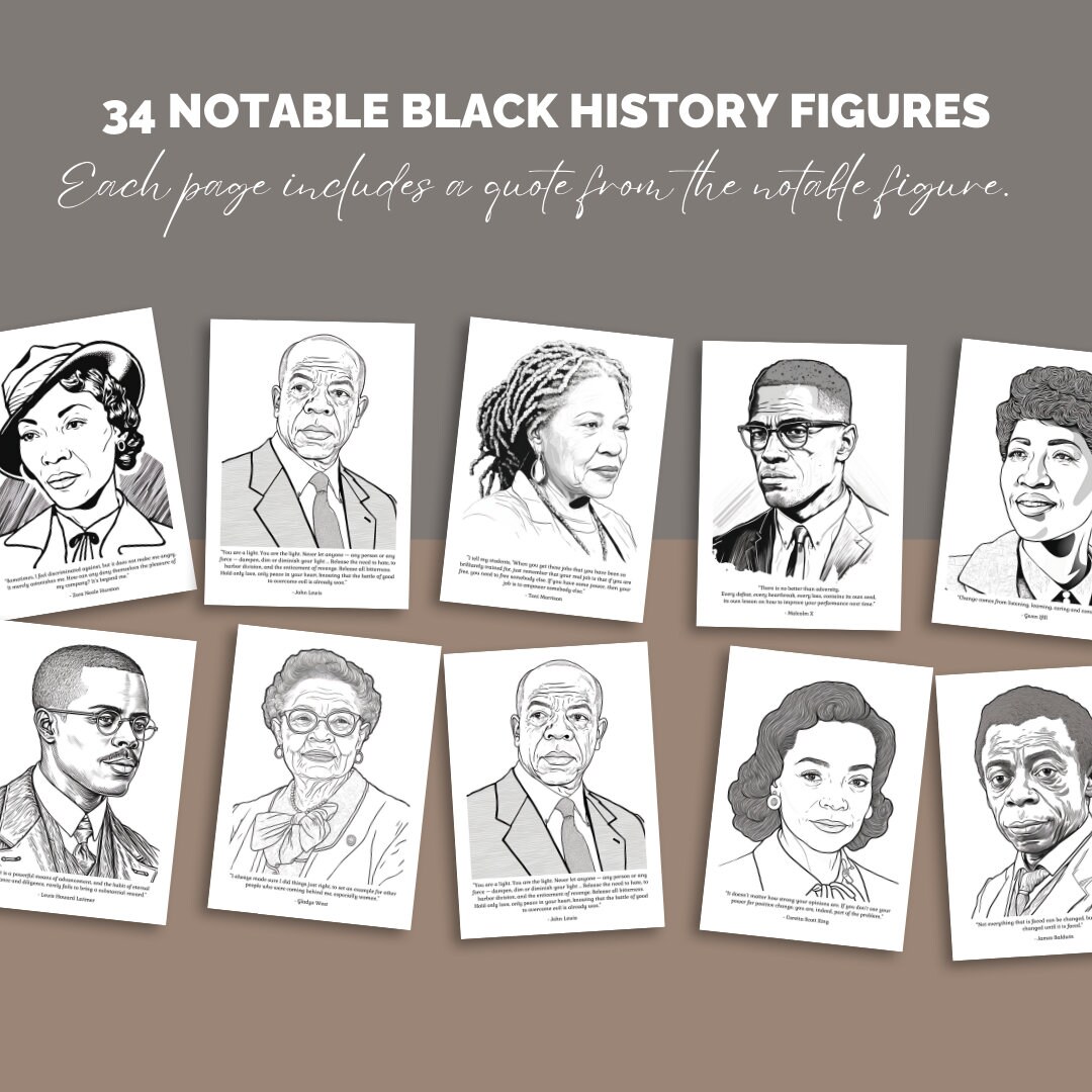 34 Black History Coloring Pages | Black History Coloring Pages With ...