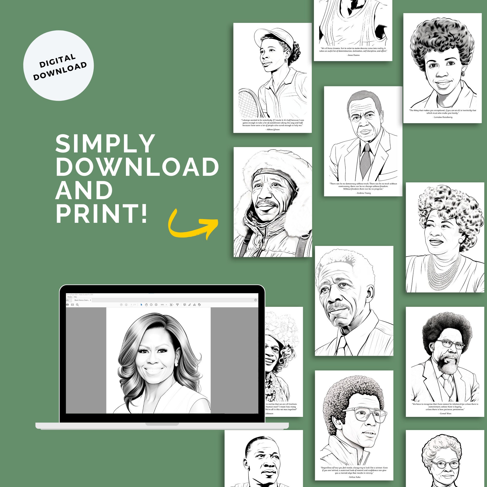 25 Black History Coloring Pages 2 Versions Included Black History ...