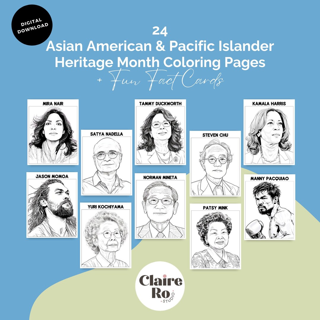 Asian American and Pacific Islander Heritage Month Coloring Pages & Fun ...