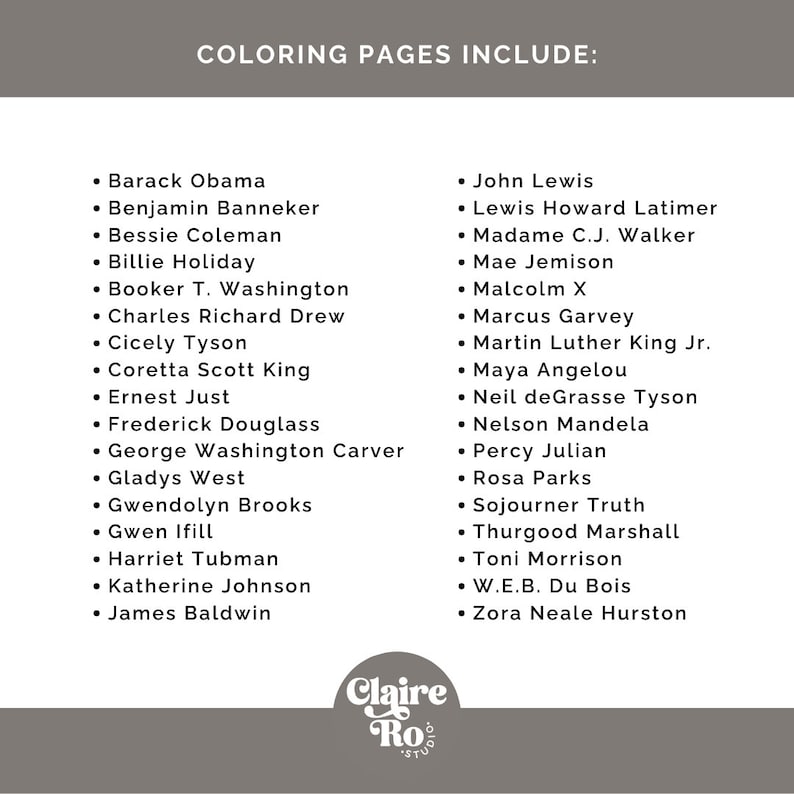 34 Black History Coloring Pages | Black History Coloring Pages With ...