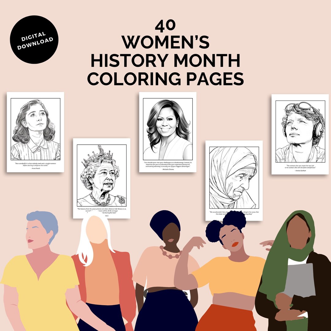 Women's History Month Coloring Pages | International Women's Day ...