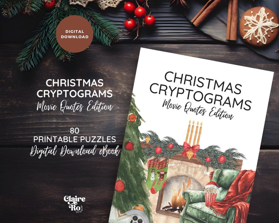 80 Christmas Movie Quotes Cryptogram Puzzles | Christmas Cryptograms ...